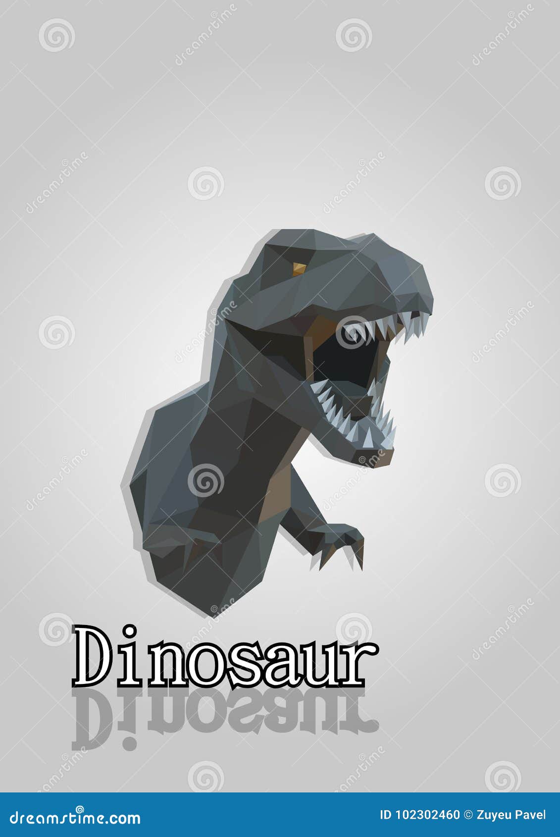 Dinosaur Tyrannosaurus Illustration. Stock Vector - Illustration of ...