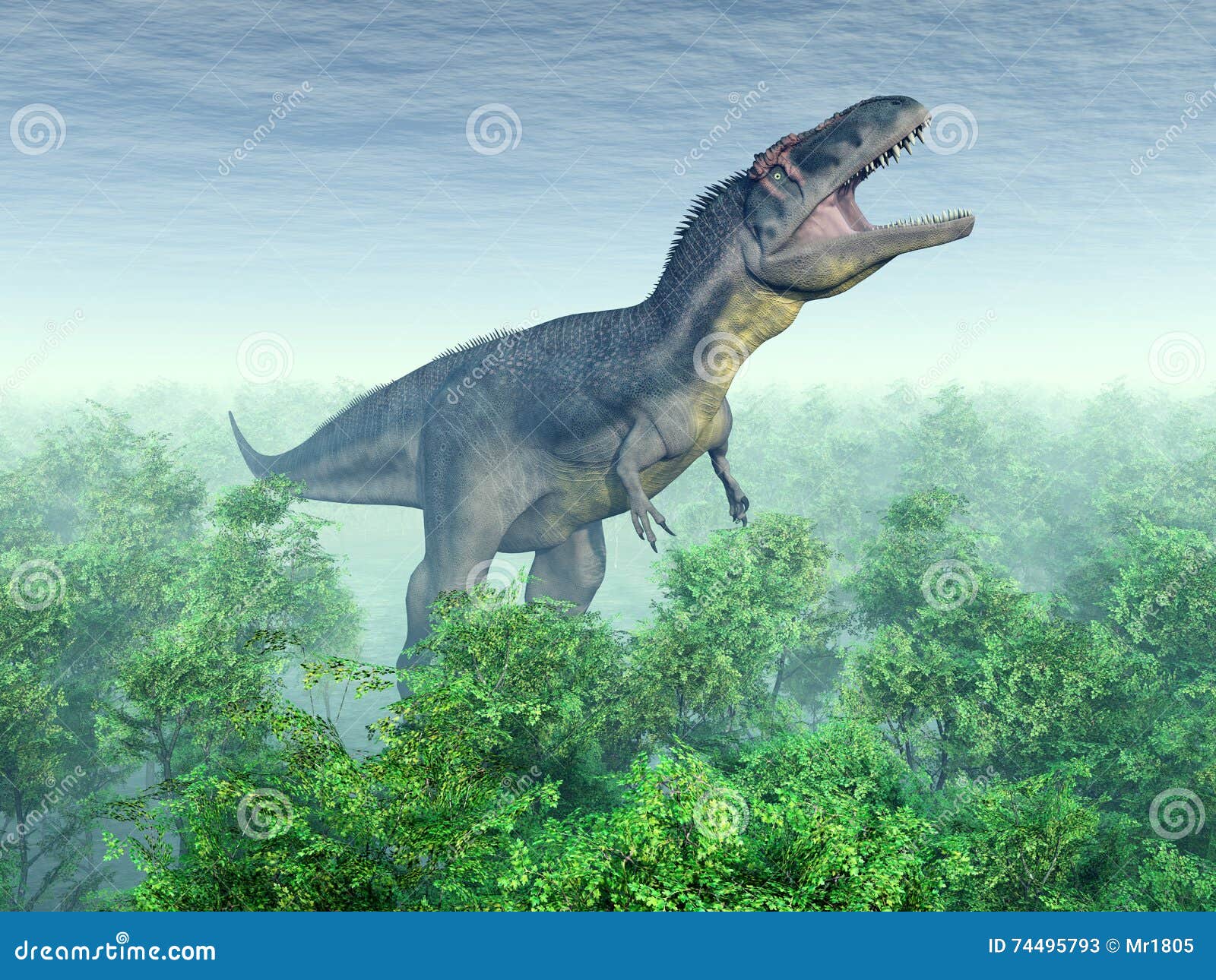 Dinosaur Tyrannotitan stock illustration. Illustration of powerful ...