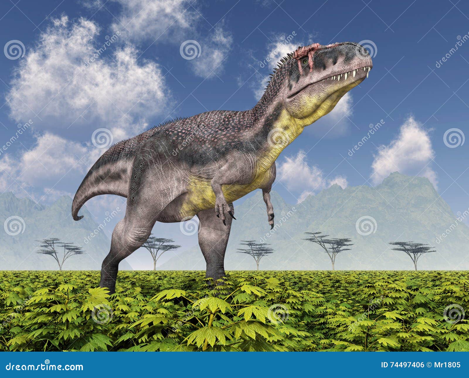 Dinosaur Tyrannotitan stock illustration. Illustration of extinct ...