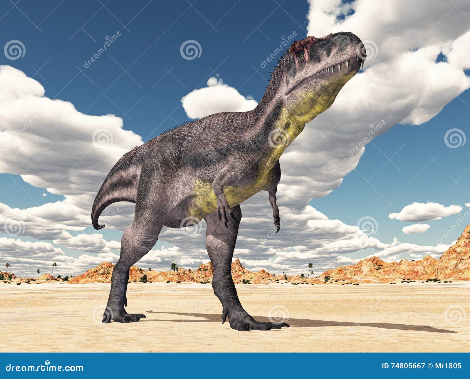 Dinosaur Tyrannotitan stock illustration. Illustration of powerful ...