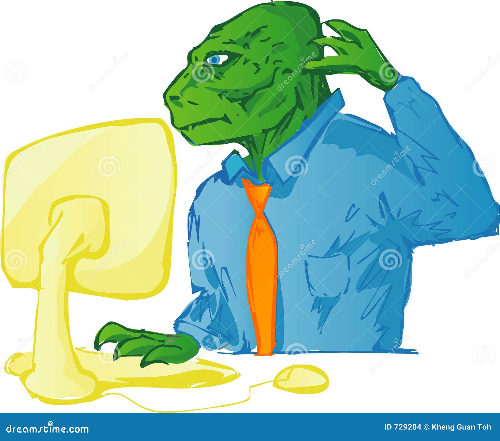 Dinosaur Using Computer Stock Illustrations – 4 Dinosaur Using Computer ...