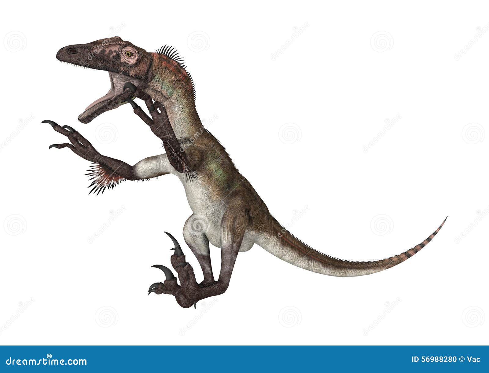 Dinosaur Utahraptor stock illustration. Illustration of creature - 56988280