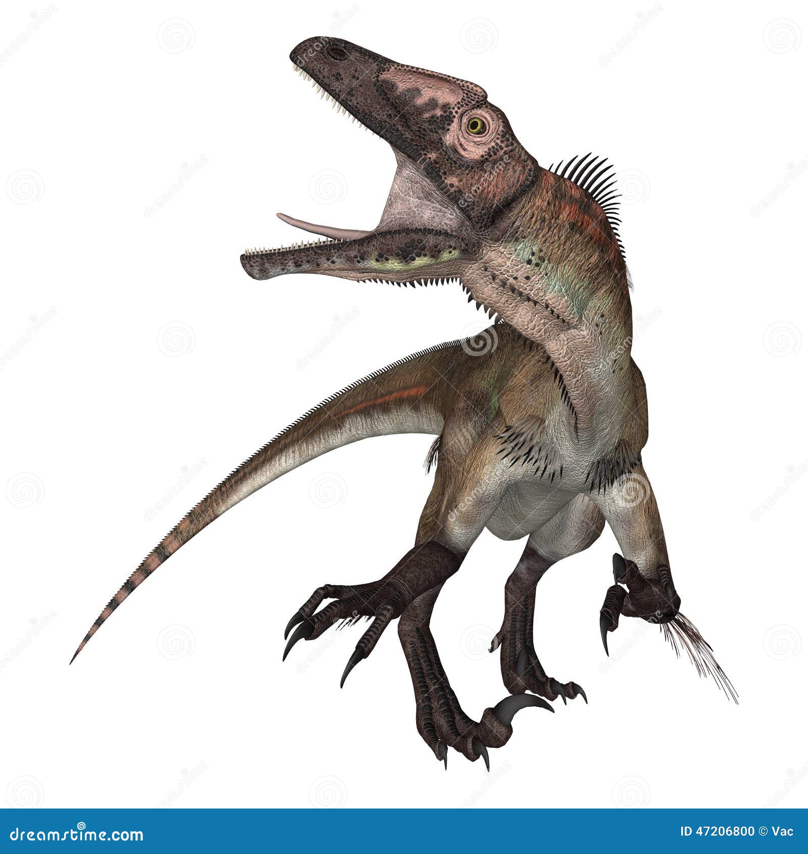 Dinosaur Utahraptor stock illustration. Illustration of carnivorous ...