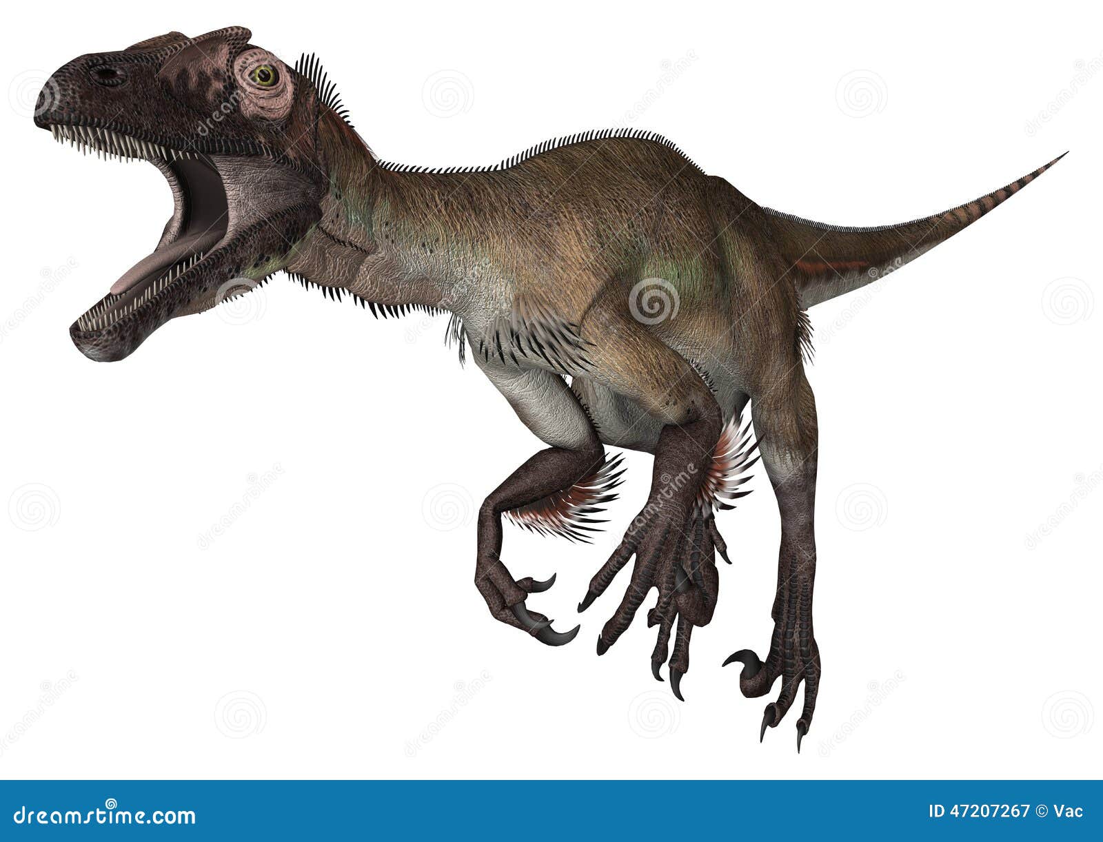 Dinosaur Utahraptor stock illustration. Illustration of hunter - 47207267
