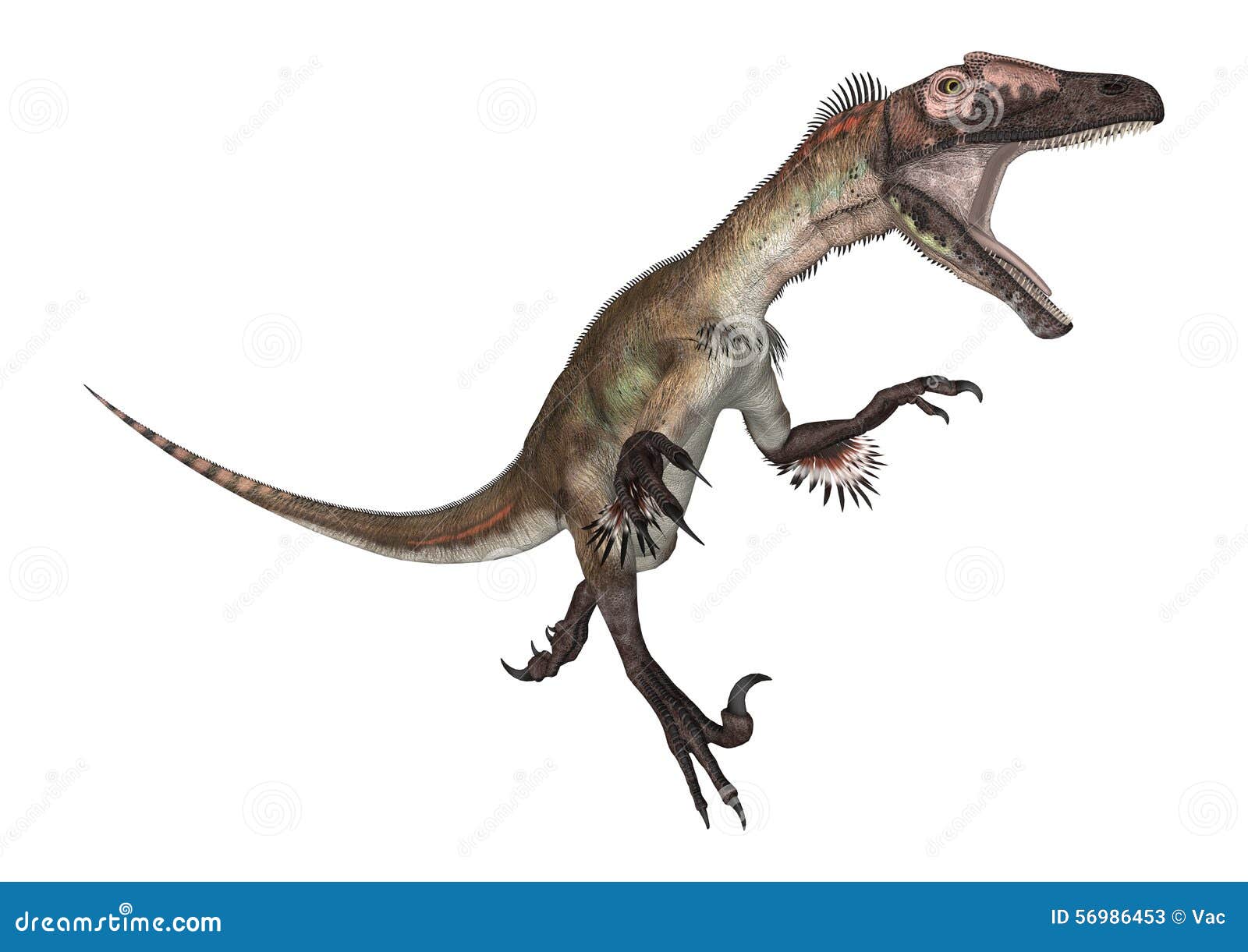 Dinosaur Utahraptor stock illustration. Illustration of creature - 56986453