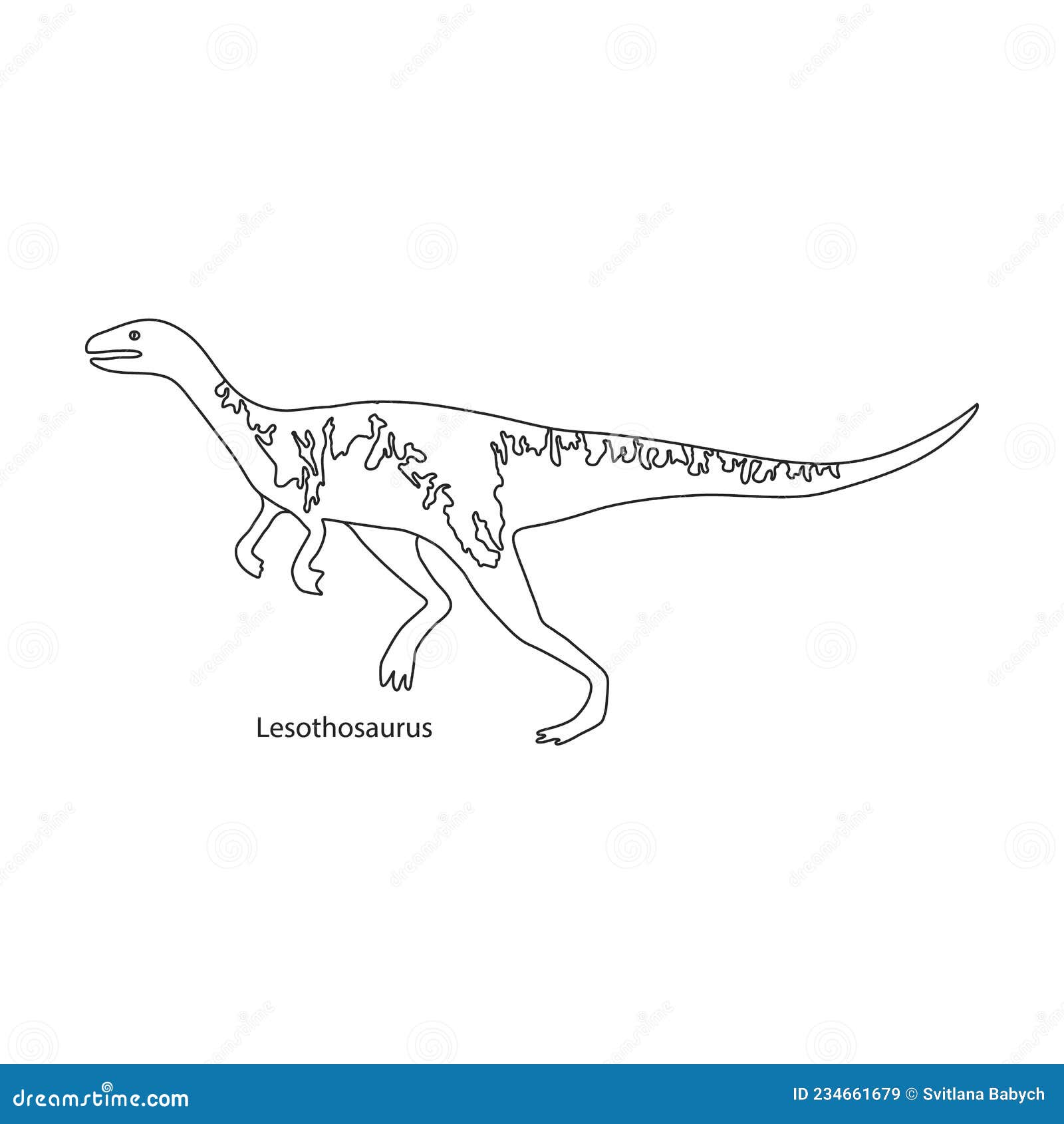 Dinosaur Vector Icon.Outline Vector Icon Isolated on White Background ...