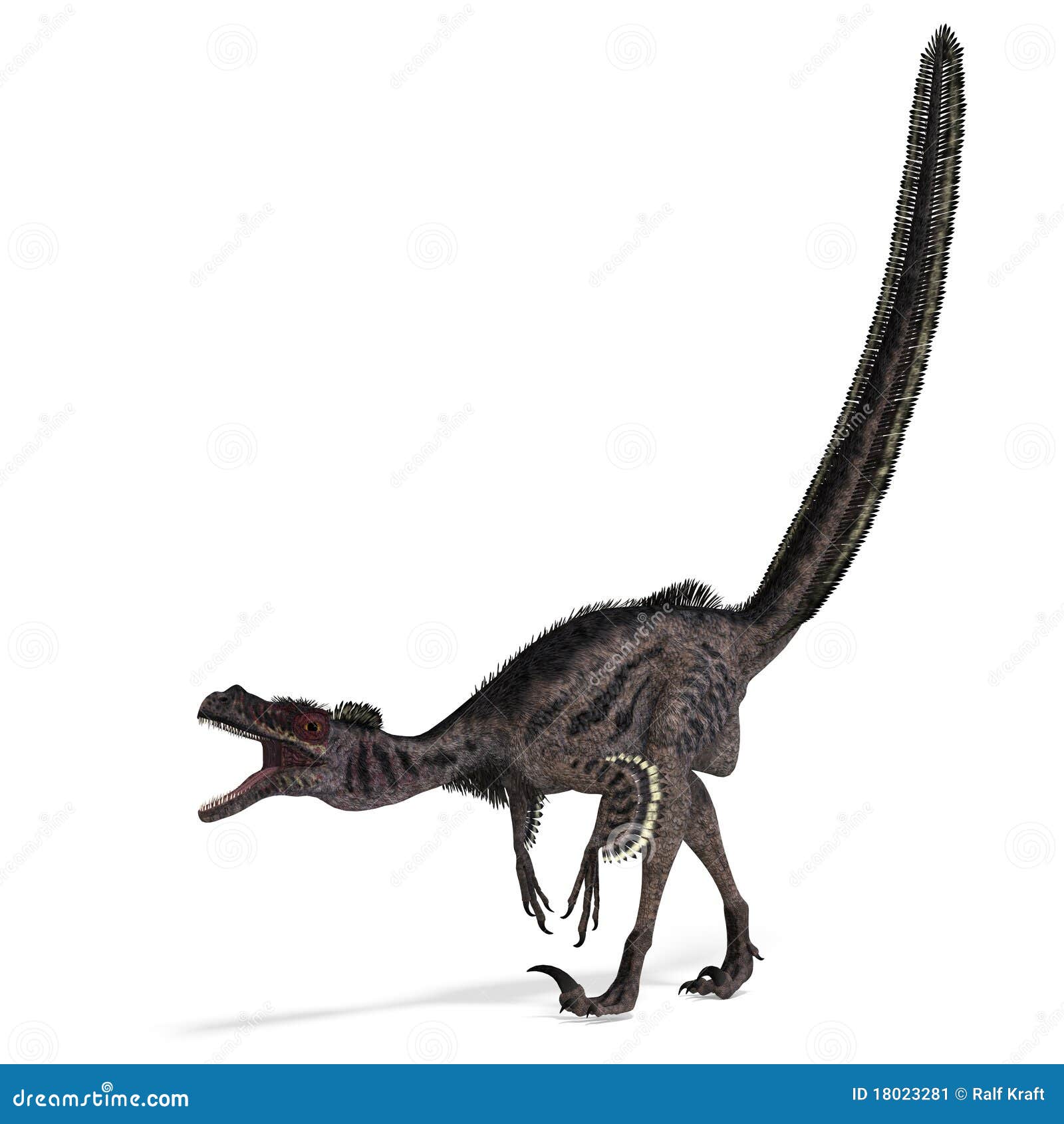 Dinosaur Velociraptor stock illustration. Illustration of ...