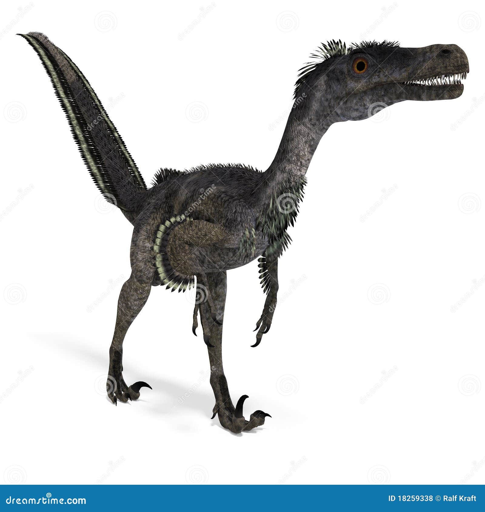 Dinosaur Velociraptor stock illustration. Illustration of enormous ...