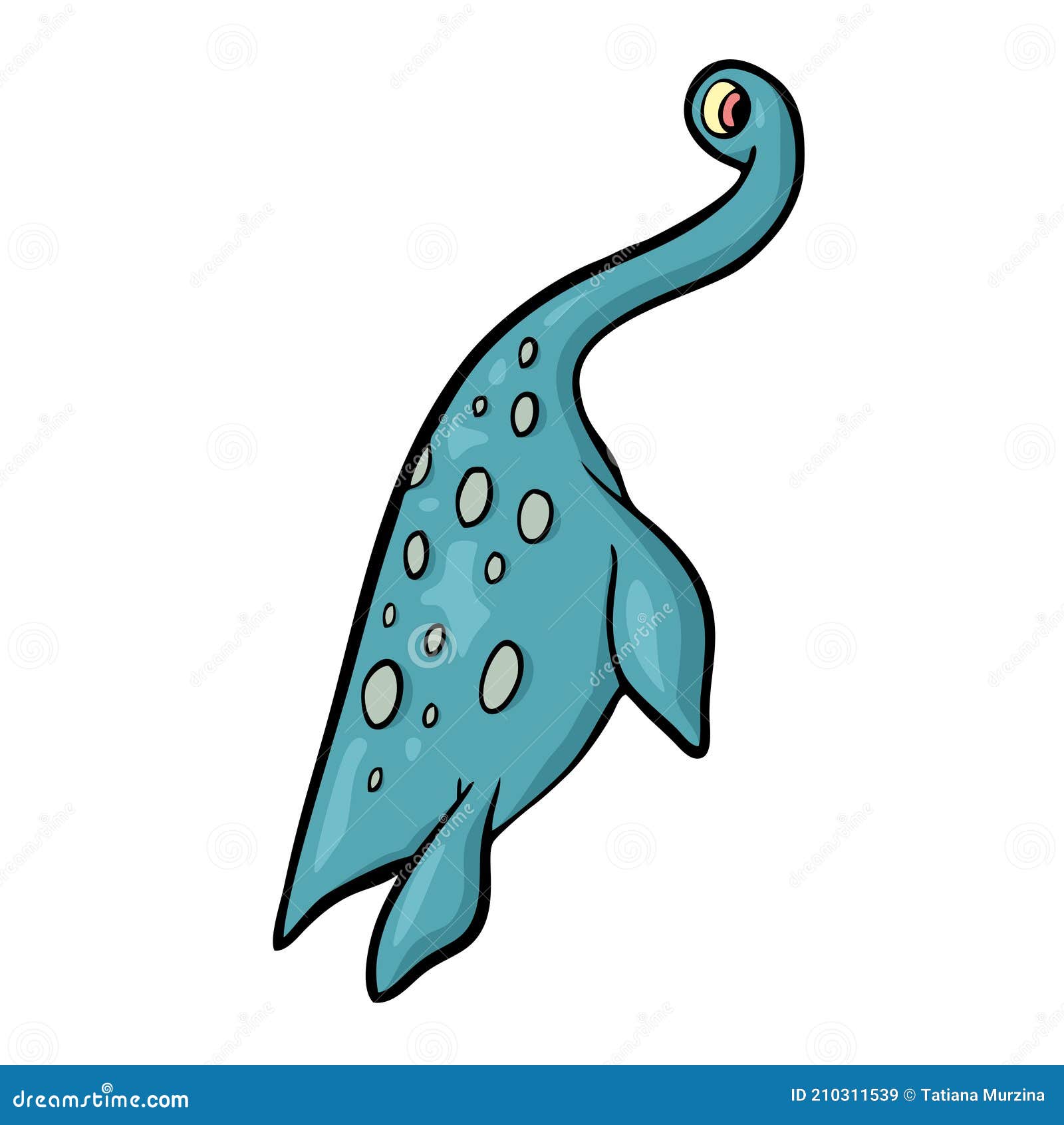 Dinosaur on White Background Cute Cartoon Stock Vector - Illustration ...