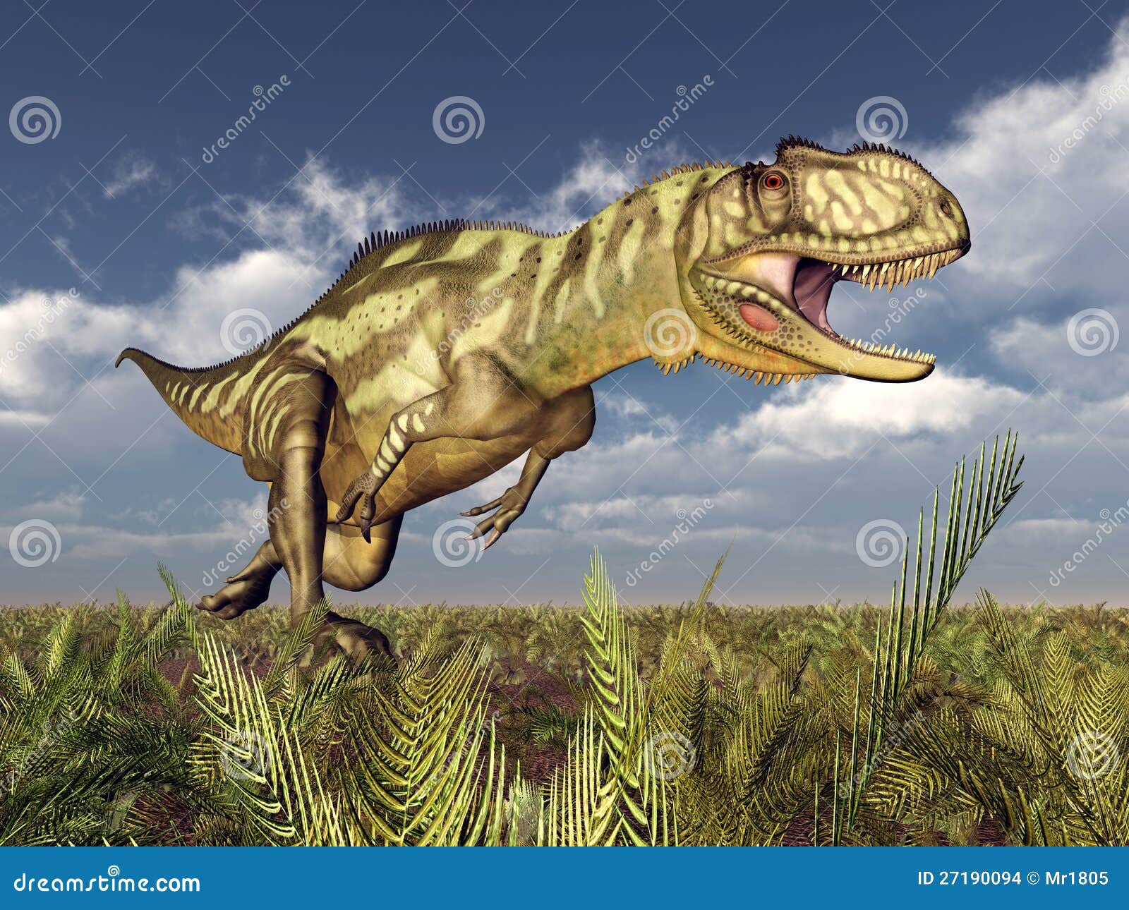 Dinosaur Yangchuanosaurus stock illustration. Illustration of powerful ...