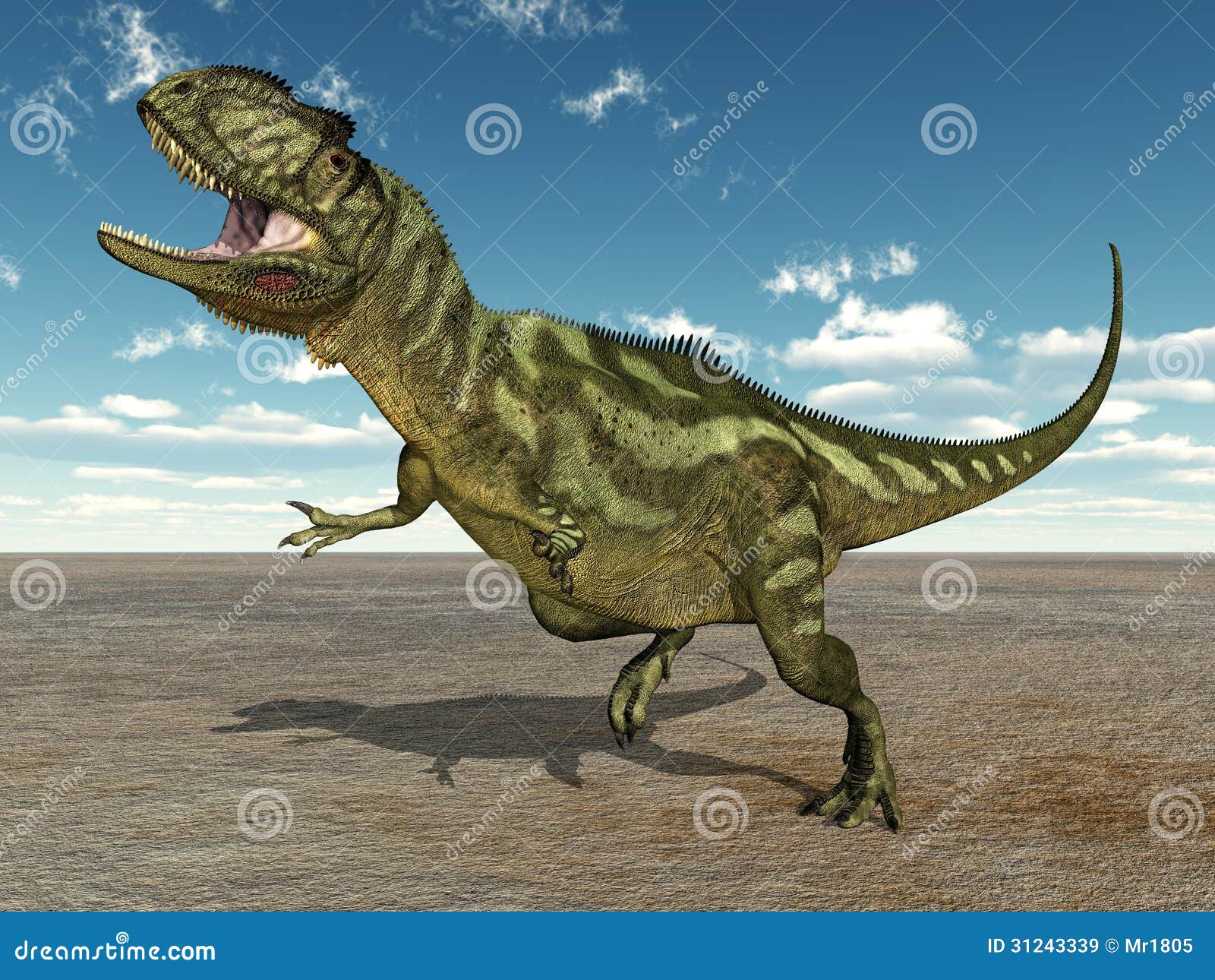 Dinosaur Yangchuanosaurus stock illustration. Illustration of died ...