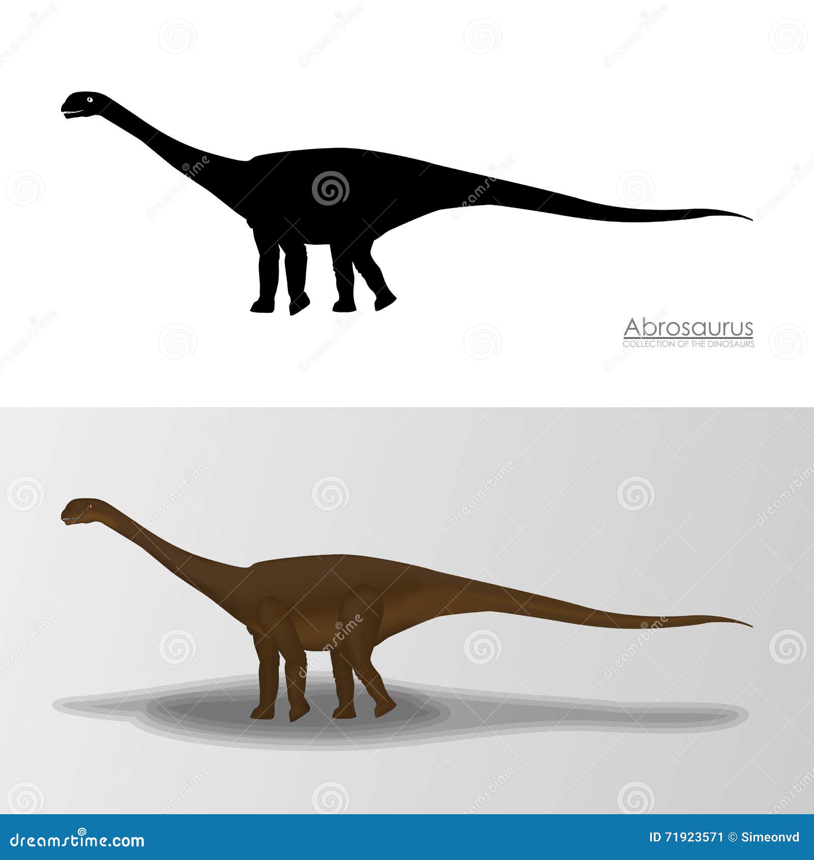 Dinosaure d'Abrosaurus illustration stock. Illustration of vecteur ...