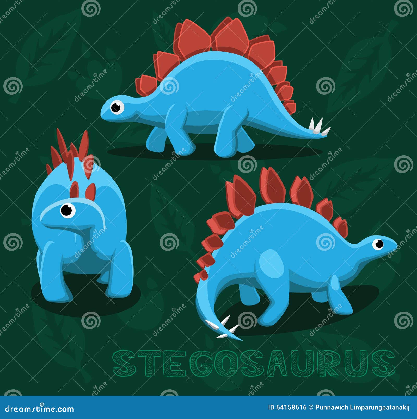 Dinosaurier Stegosaurus-Karikatur-Vektor-Illustration Vektor Abbildung ... Dinosaurier Stegosaurus-Karikatur-Vektor-Illustration Vektor Abbildung ...