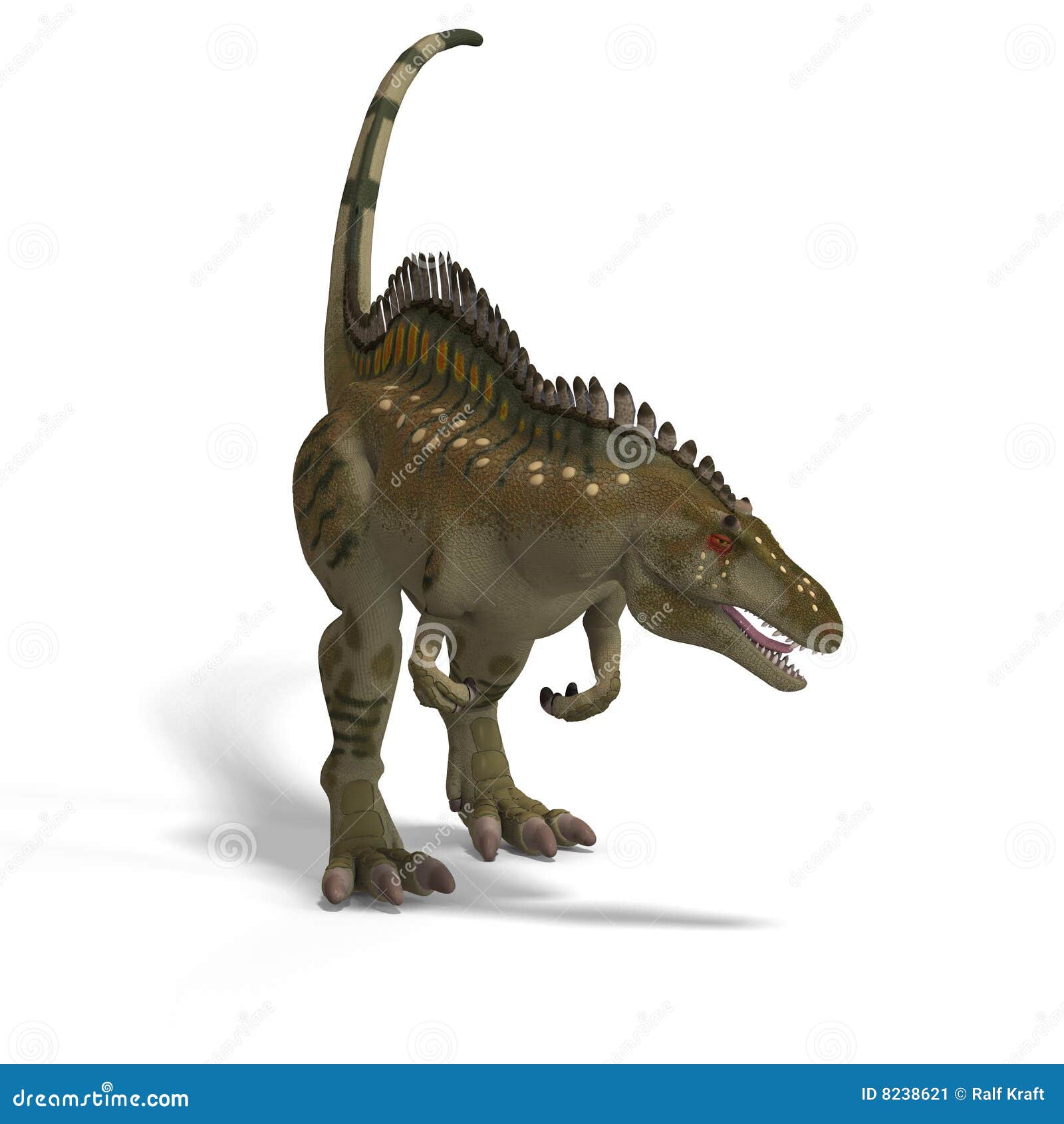 Dinosaurio Acrocanthosaurus Stock de ilustración - Ilustración de ...