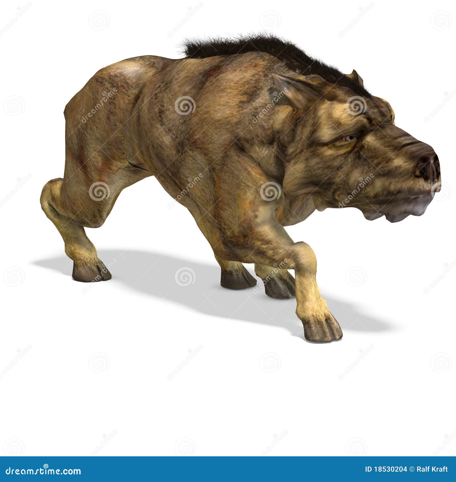 Dinosaurio Daeodon Dinohyus Stock de ilustración - Ilustración de ...