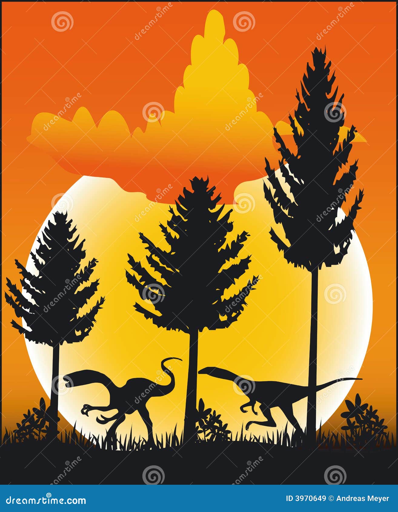 Dinosaurio - vector ilustración del vector. Ilustración de museo - 3970649