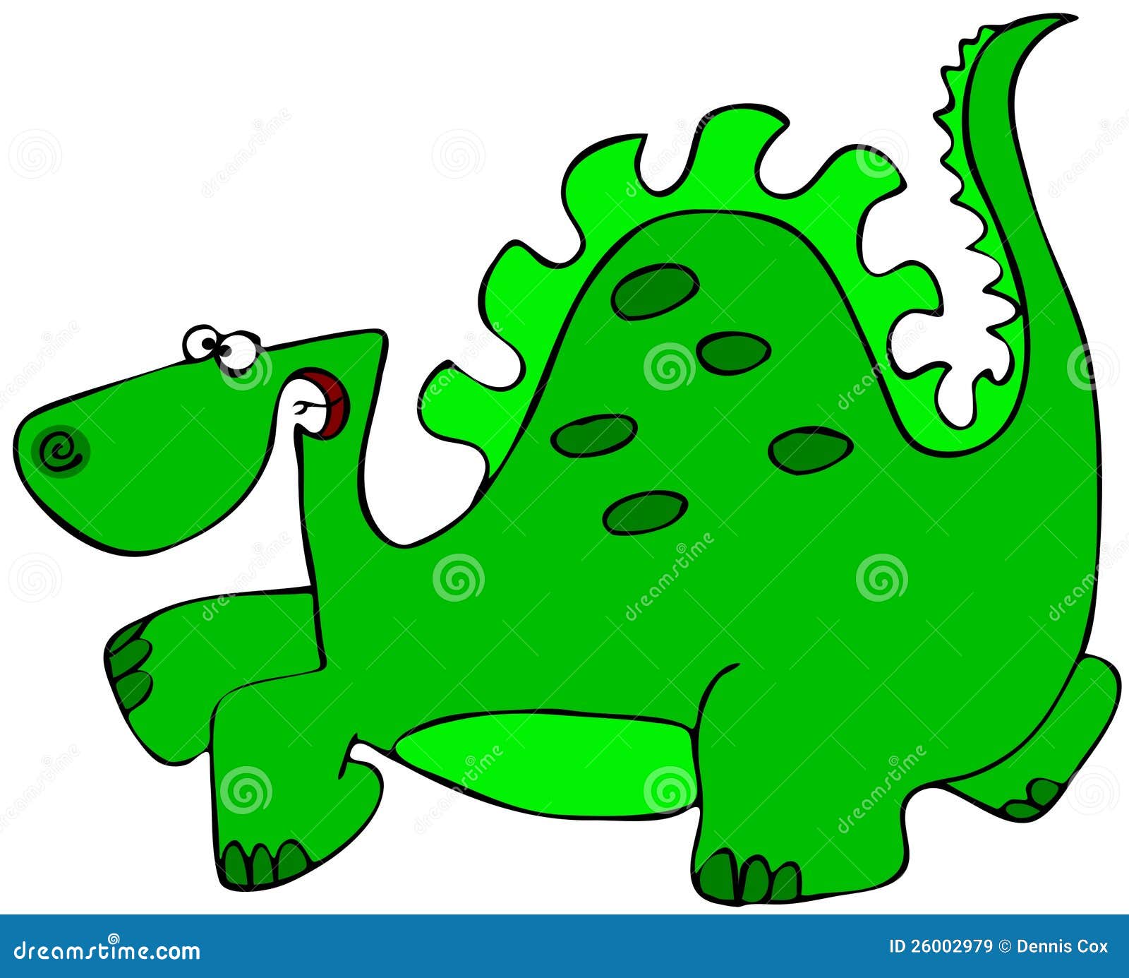 Dinosaurio verde stock de ilustración. Ilustración de verde - 26002979