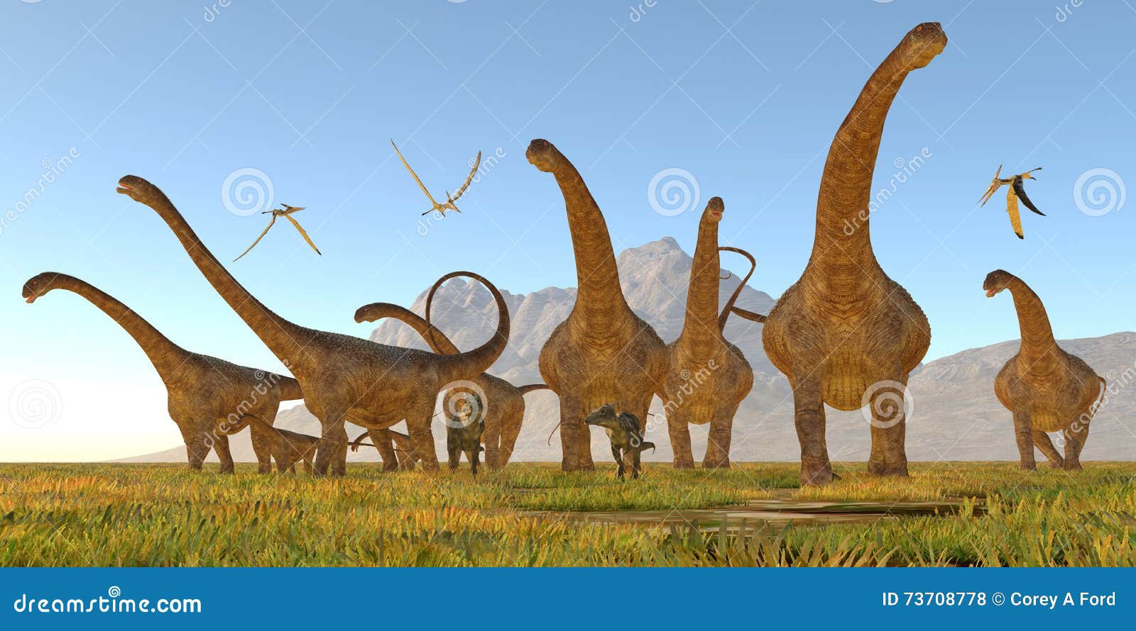 Dinosaurios Del Malawisaurus Stock de ilustración - Ilustración de ...