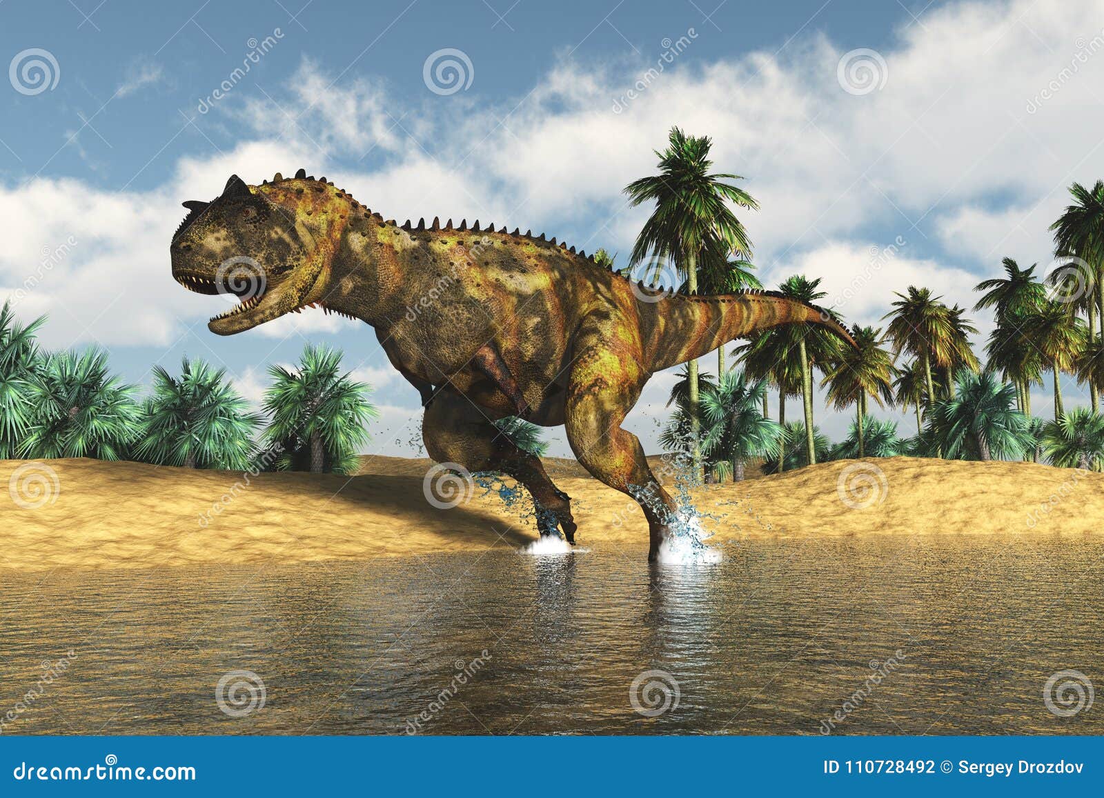 Dinosauro predatore fotografia stock. Immagine di bocca - 110728492