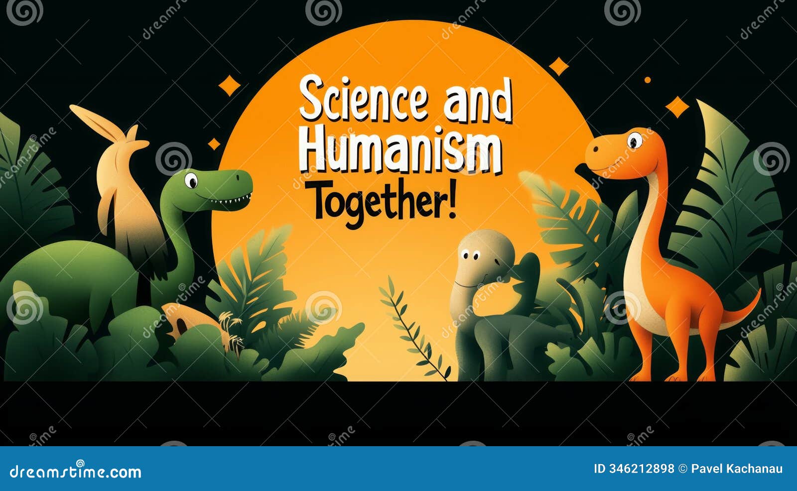 Dinosaurs and Birds Illustrate Evolution Stock Photo - Image of ...