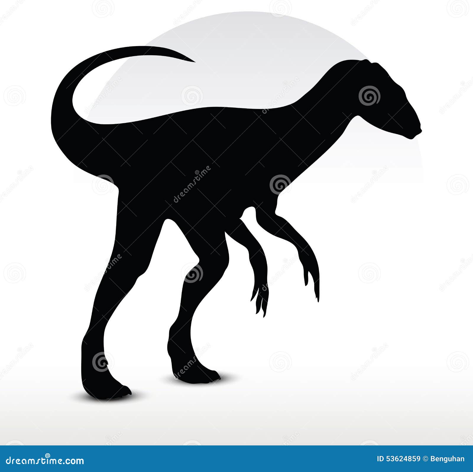 Dinosaurs dilophosaurus stock vector. Illustration of mesozoic - 53624859