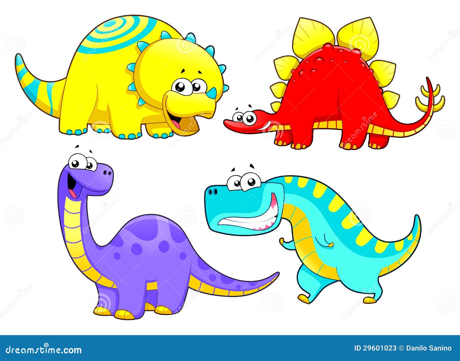 Dinosaurs Family. stock vector. Illustration of isolated - 29601023