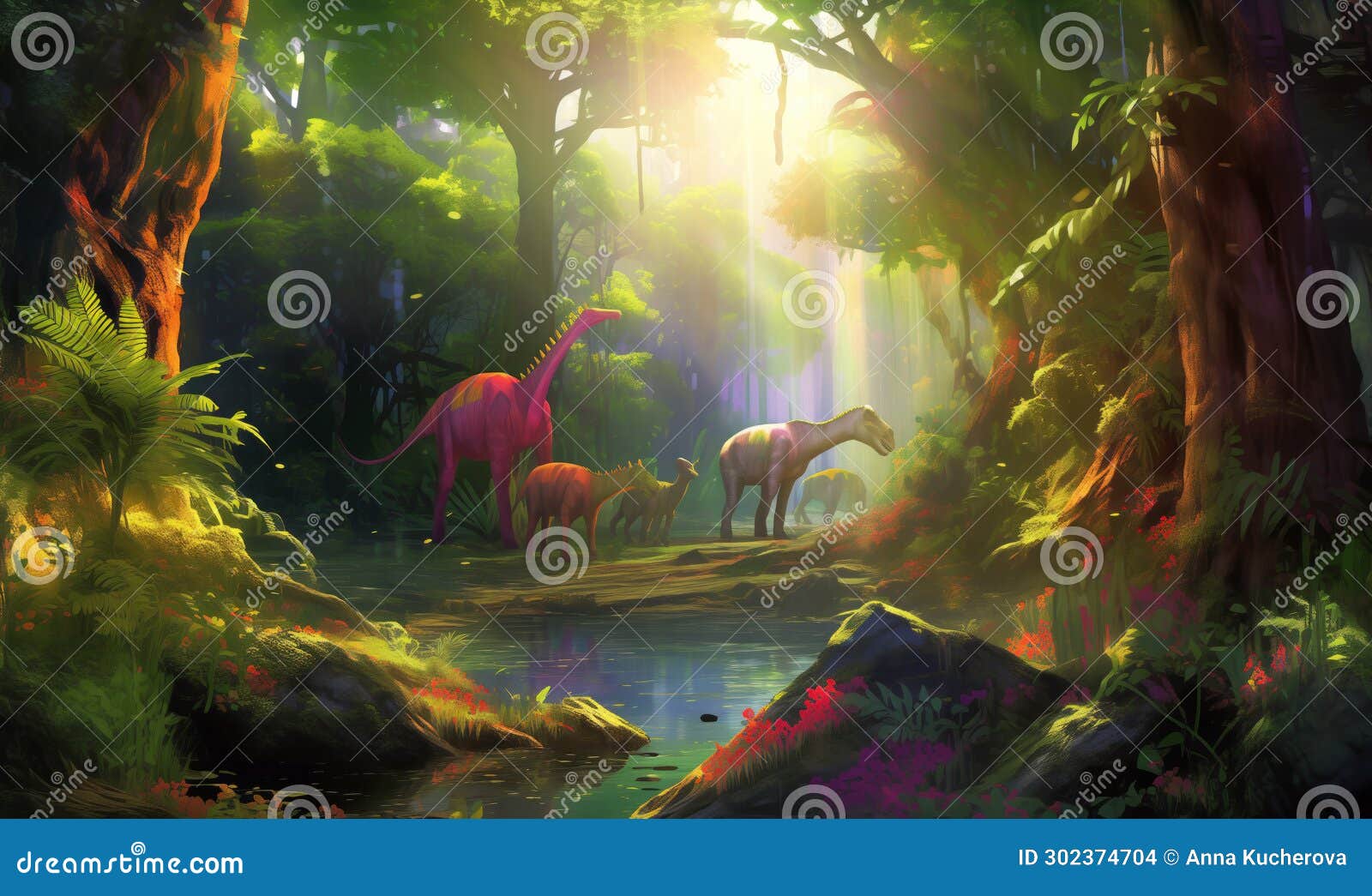 Prehistoric Forest Hunt Royalty-Free Stock Photography | CartoonDealer ...