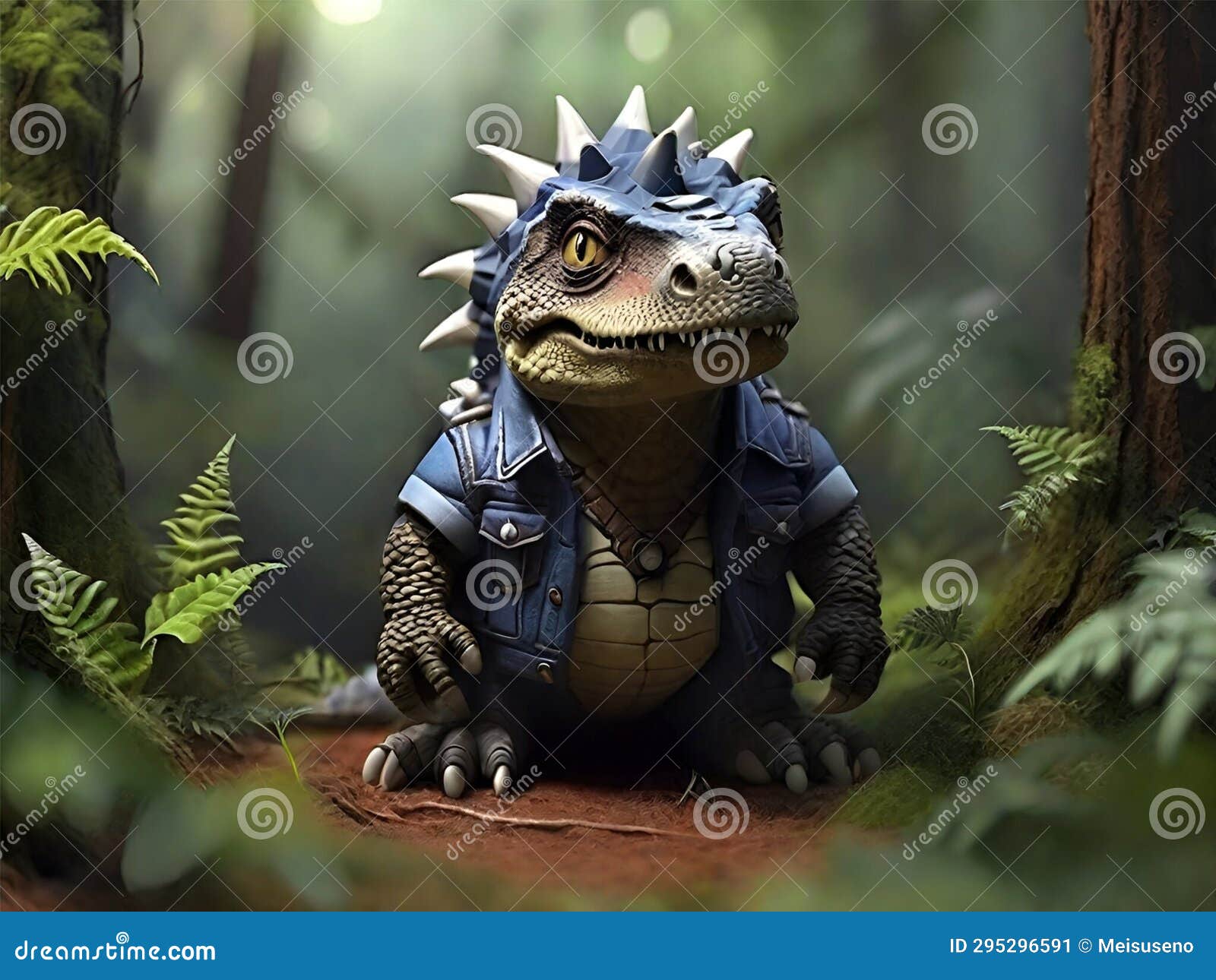 Dinosaurs in the Jungle Illustration Stock Illustration - Illustration ...