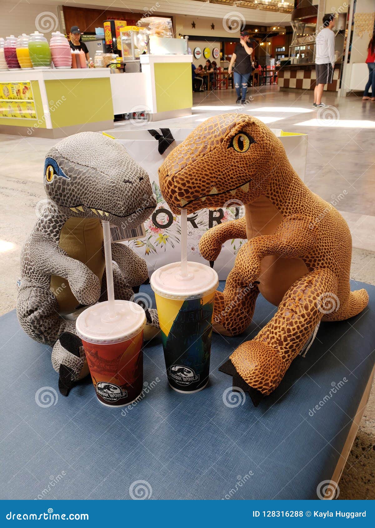 Dino day at the mall editorial stock photo. Image of stores - 128316288