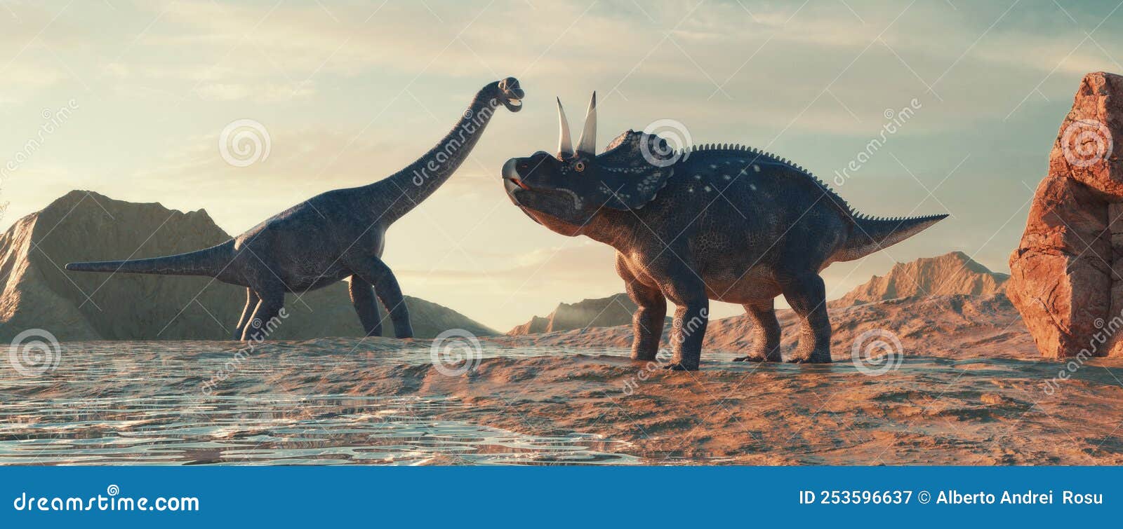 Dinosaurs 3d Render, Tyrannosaurus Rex In The Jungle Royalty-Free Stock ...