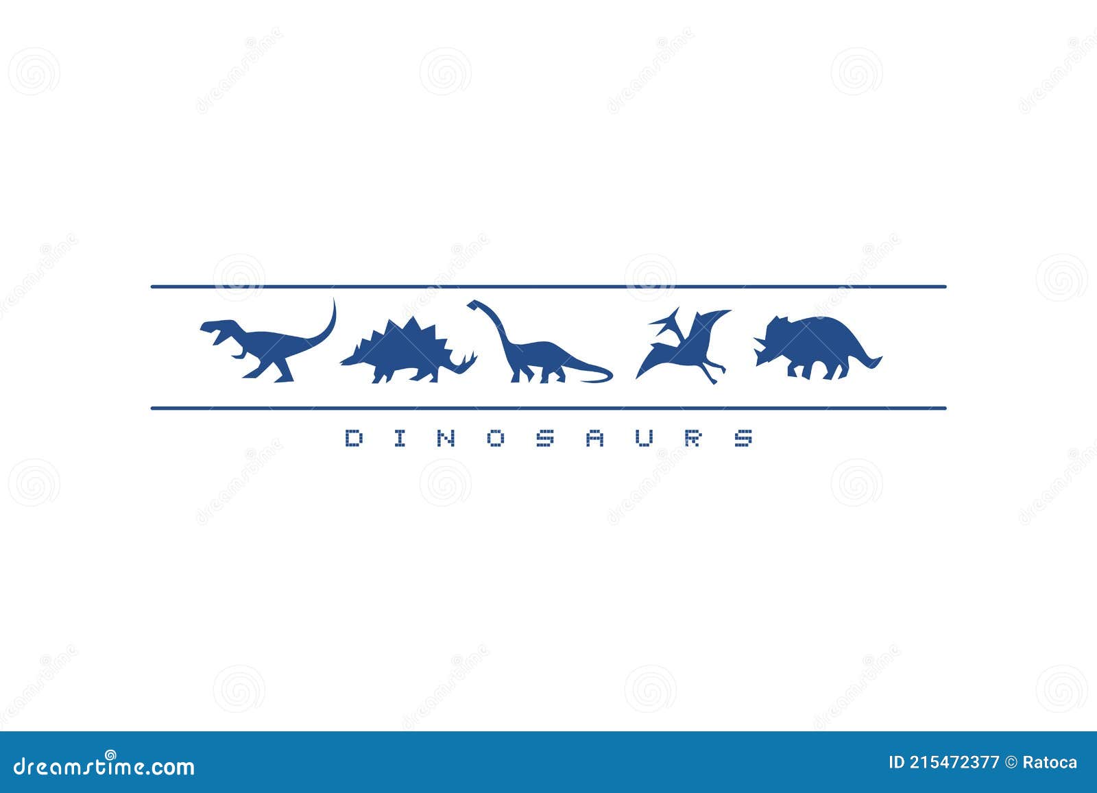 Dinosaurs symbols design stock vector. Illustration of symbols - 215472377
