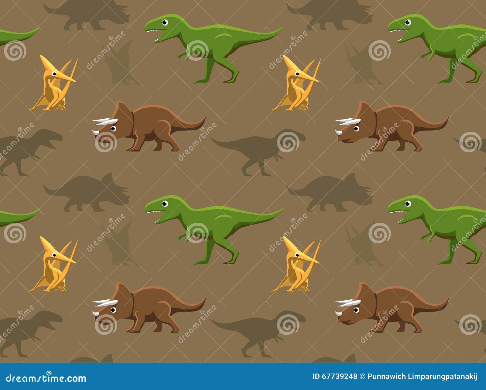 Dinosaurs Wallpaper Vector Illustration 9 Stock Vector - Illustration ...