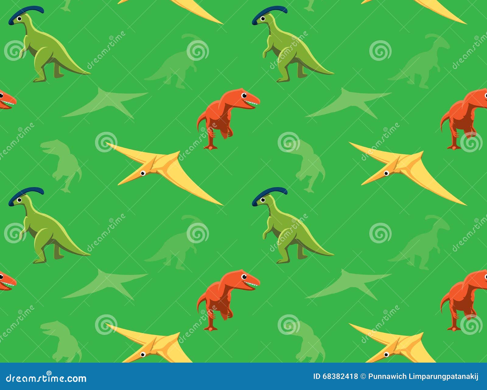 Dinosaurs Wallpaper Vector Illustration 10 | CartoonDealer.com #68382418