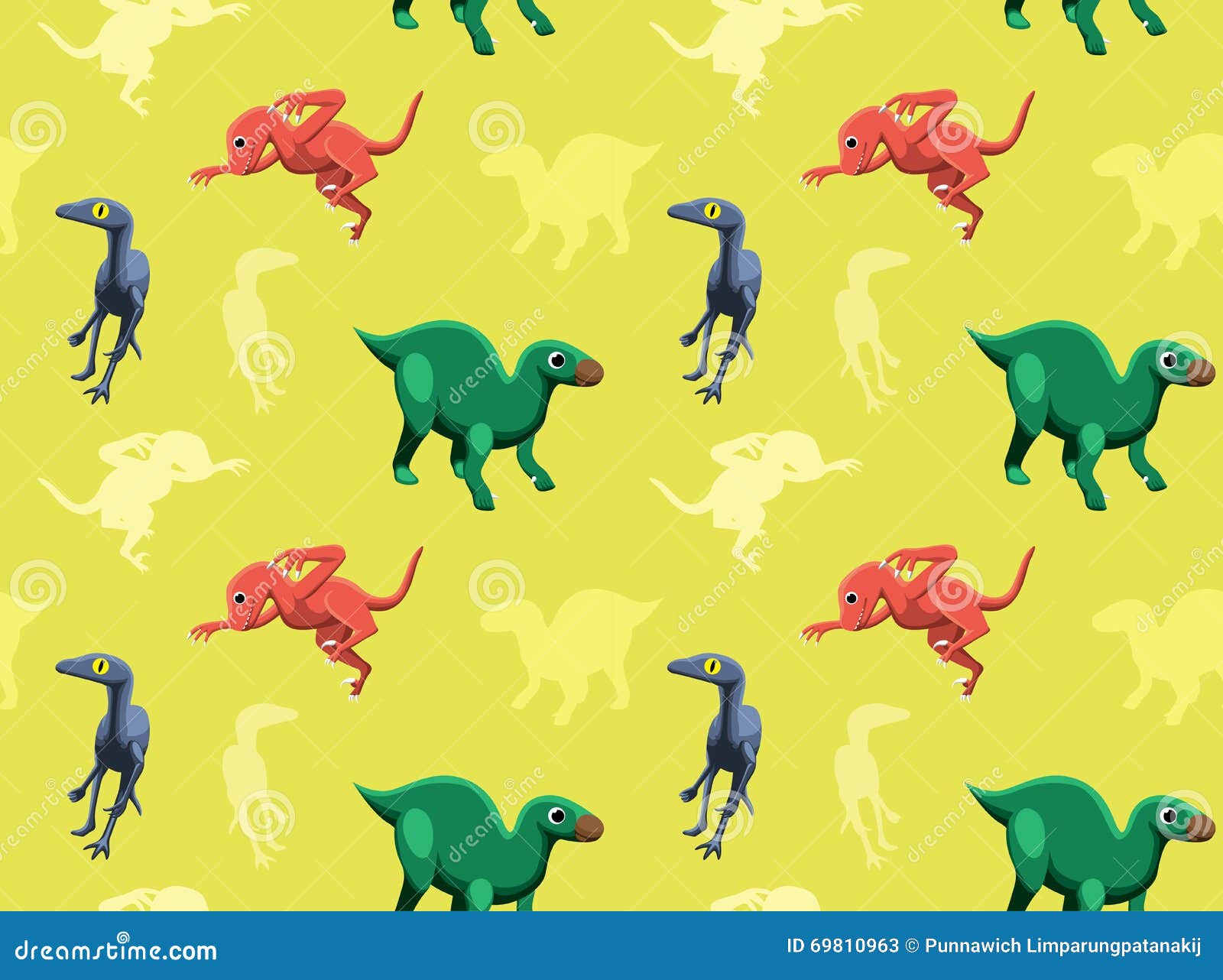 Dinosaurs Wallpaper Vector Illustration 12 | CartoonDealer.com #69459260