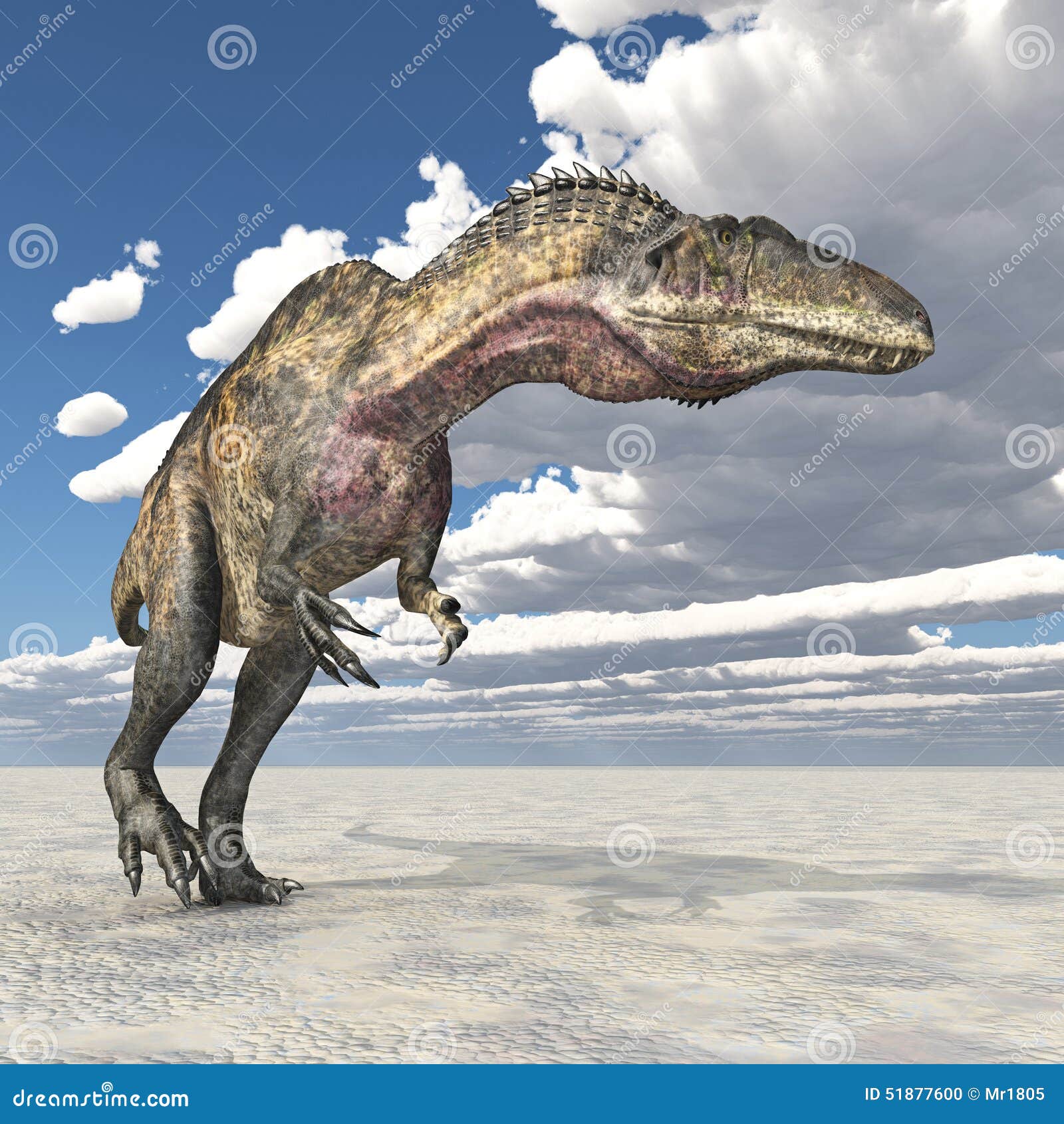 Dinosaurus Acrocanthosaurus Stock Illustratie - Illustration of ...