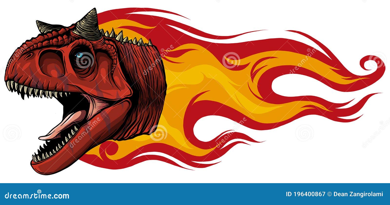 Dinosaurus Carnosaur Head Art Vector Illustration Design Stock Vector ...