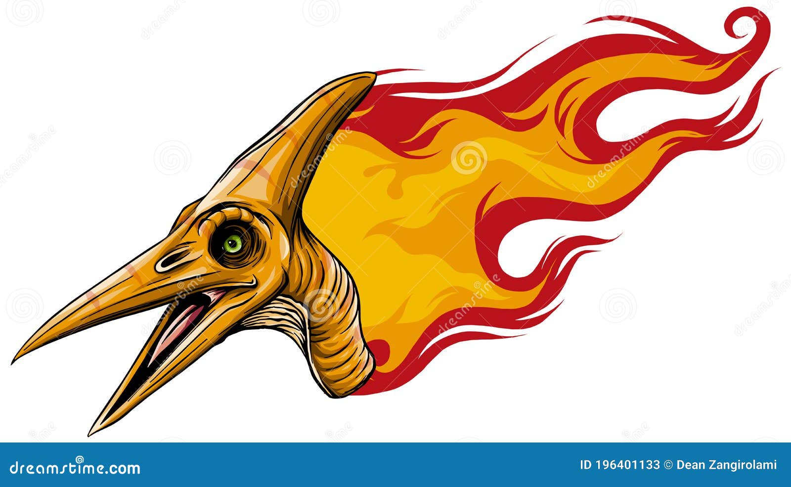 Dinosaurus Pteranodon Head Art Vector Illustration Design Stock Vector ...