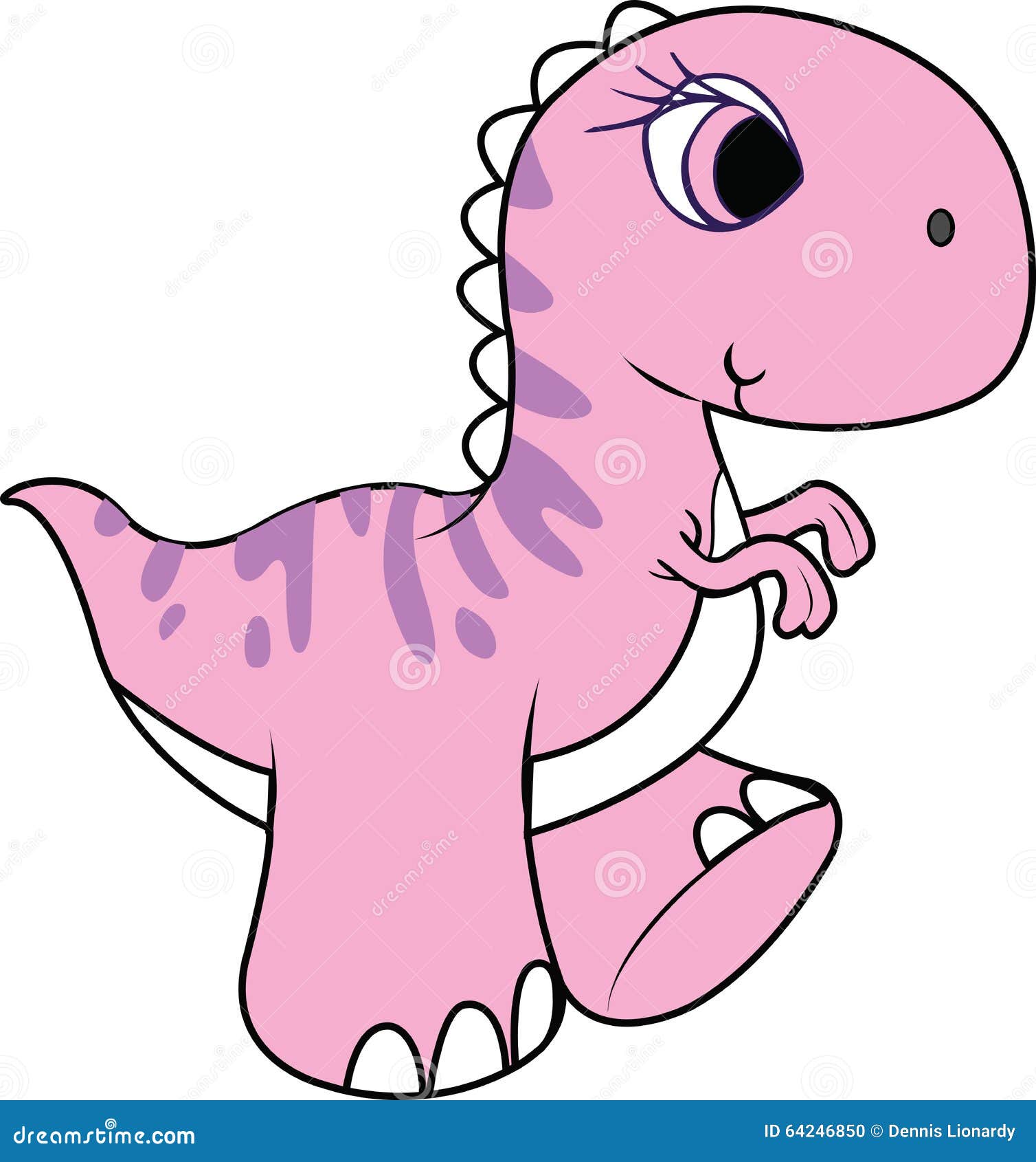 Dinossauro, Dinossauro Cor-de-rosa Ilustração Stock - Ilustração de ...