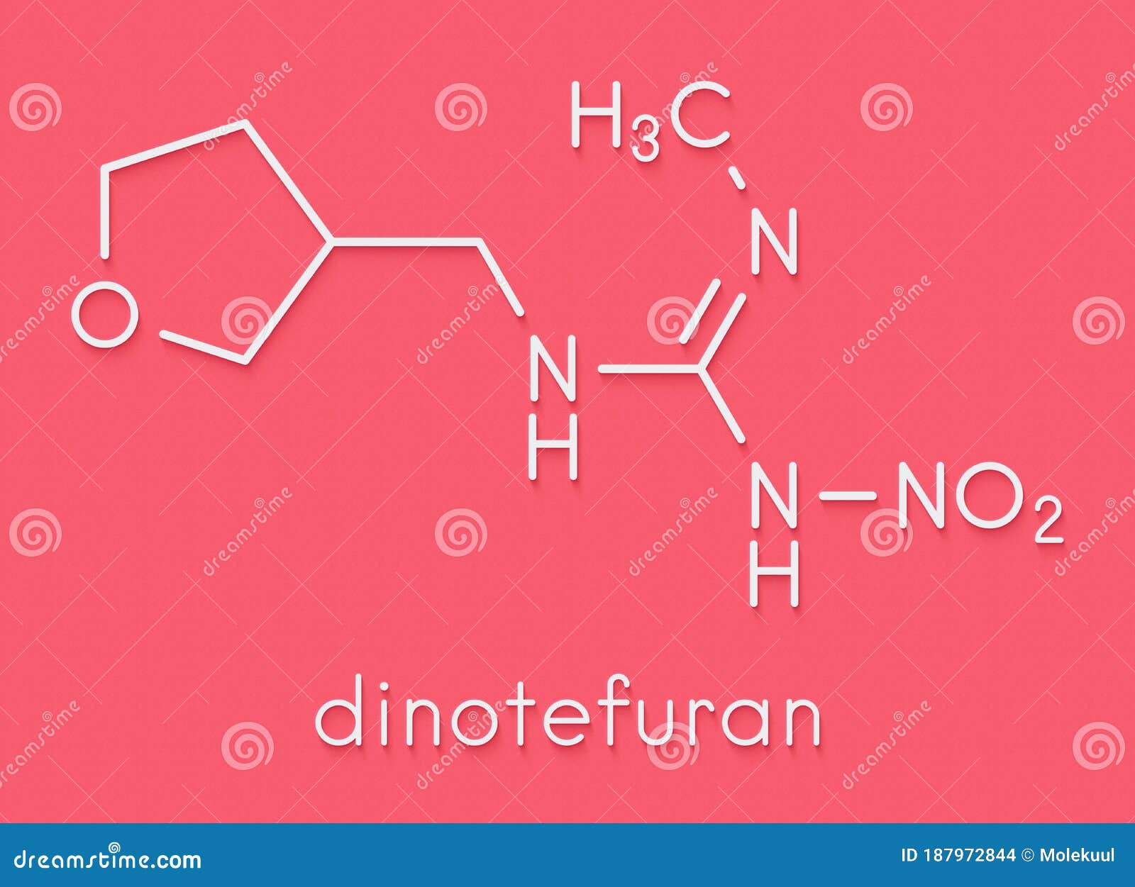 Dinotefuran Insecticide Molecule Neonicotinoid Class. Skeletal Formula ...