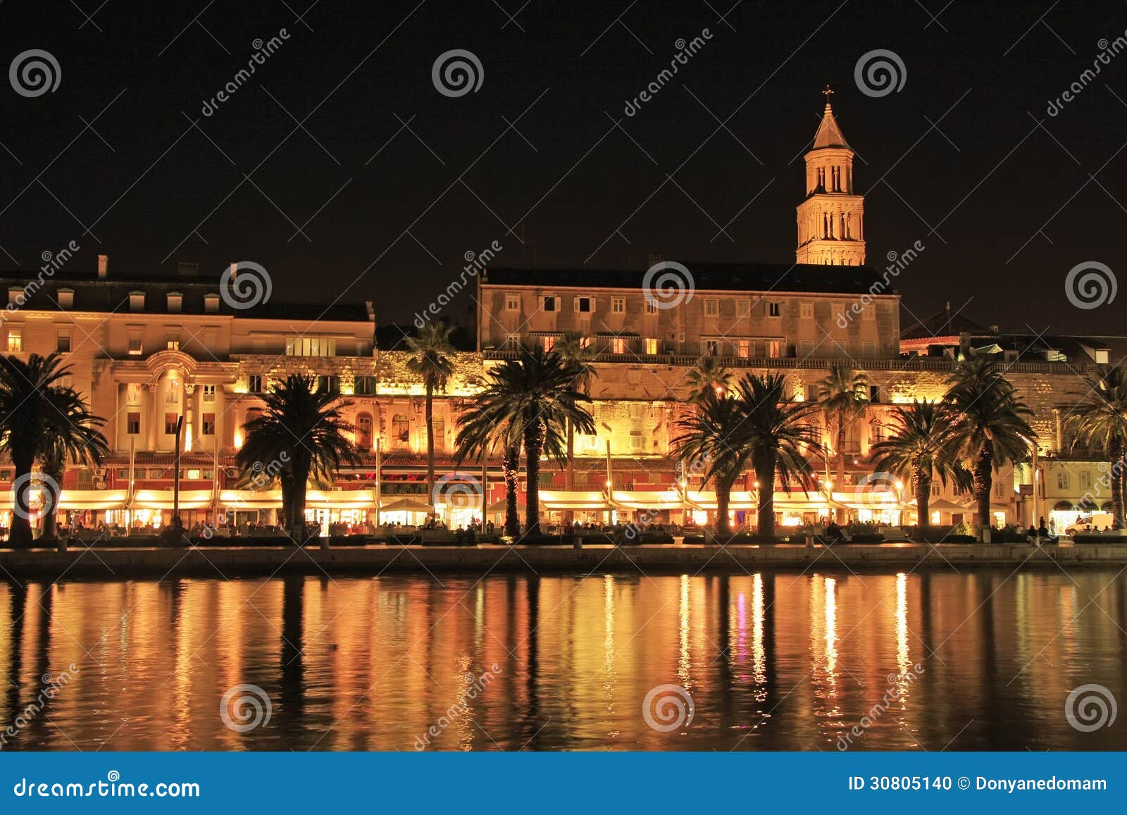 Diocletian S Palace, Split Waterfront, Croatia Stock Photo - Image of ...
