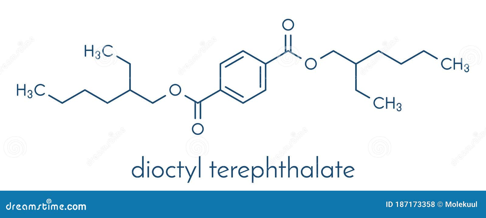 Dioctyl Terephthalate DOTP, DEHT Plasticizer Molecule. Phthalate ...