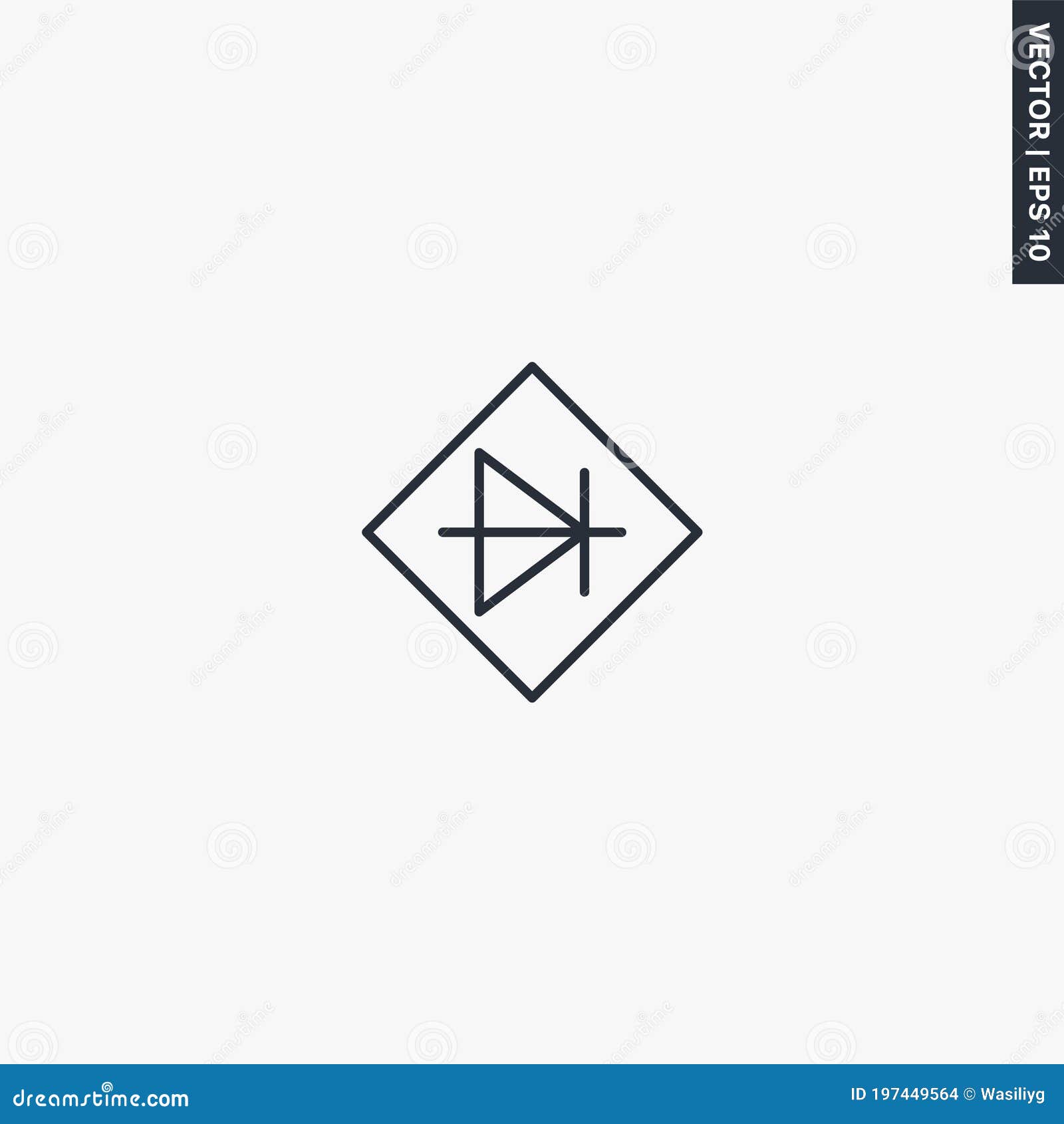 Diode Bridge, Linear Style Sign for Mobile Concept and Web Design Stock ...