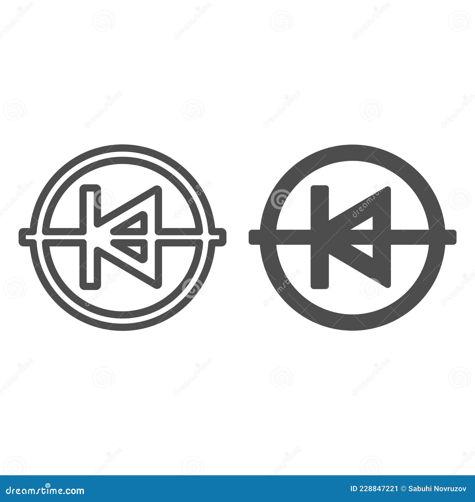 Diode. Anode And Cathode. Electronic Symbol Of Illustration Of Basic ...