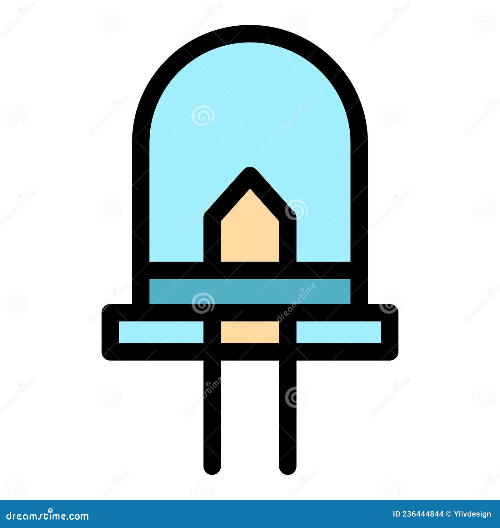 Diode Smd Component Tape Icon Cartoon Vector | CartoonDealer.com #218629603