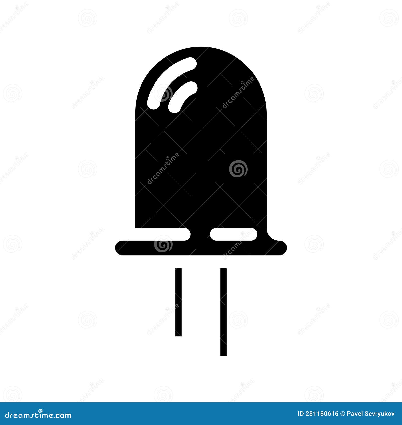 Diode Electrical Engineer Glyph Icon Vector Illustration Stock Vector ...