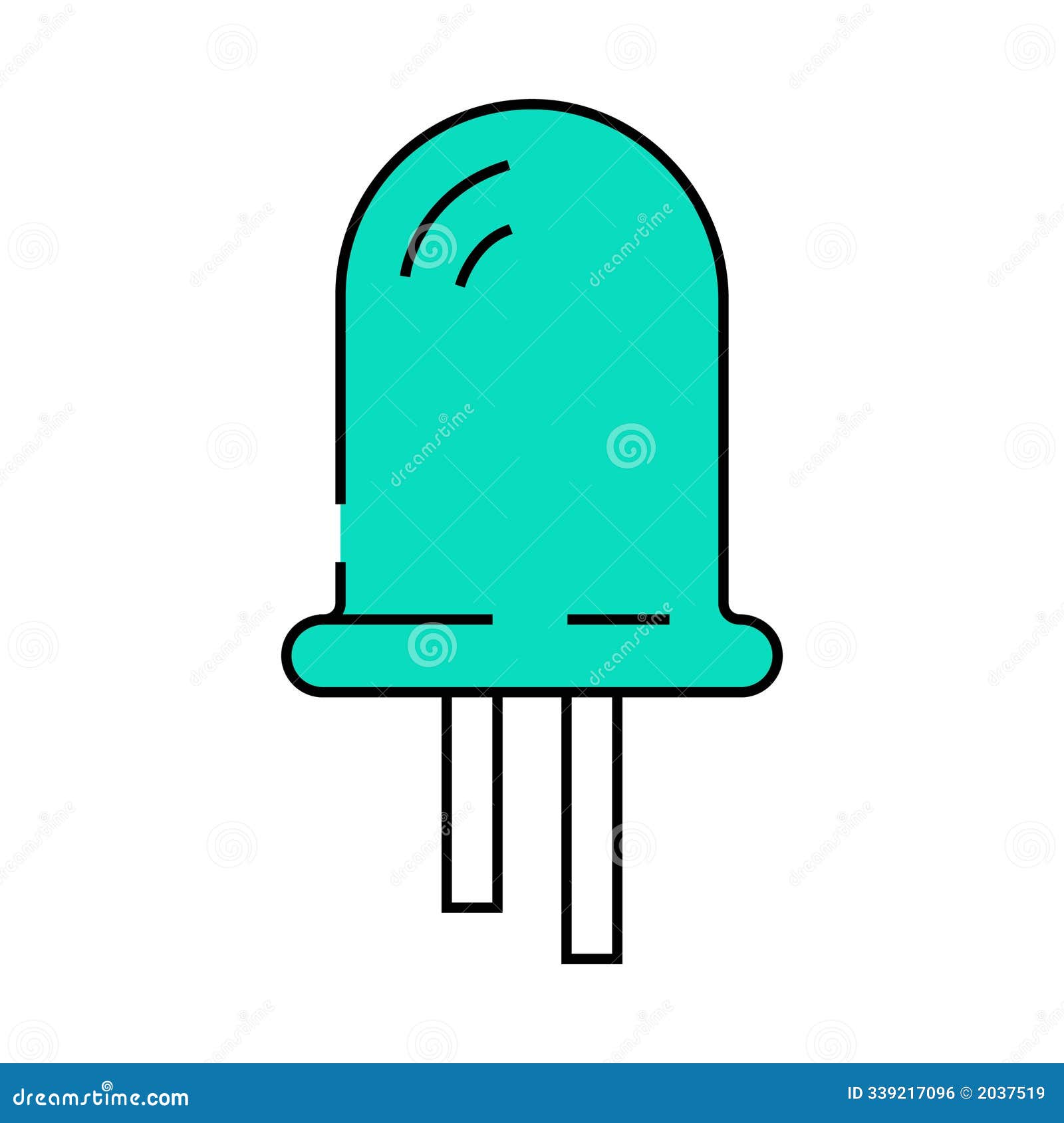Diode Electrical Engineer Icon Color Illustration Stock Vector ...