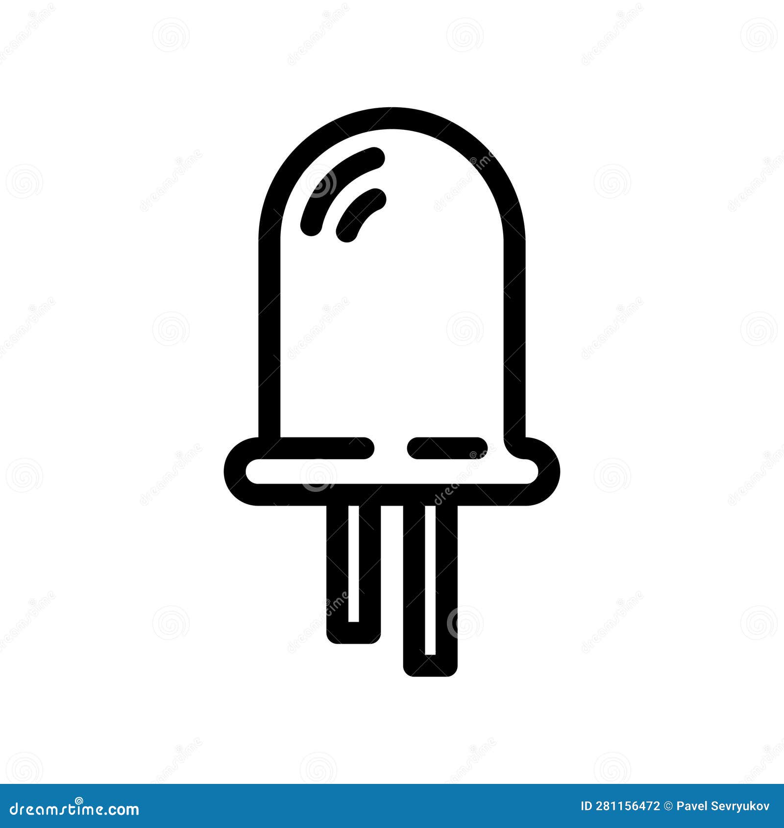 Diode Electrical Engineer Line Icon Vector Illustration Stock ...