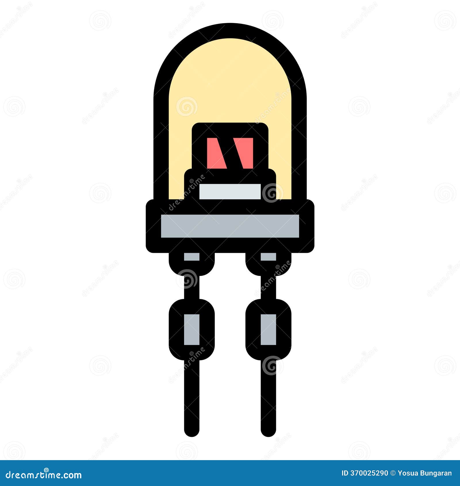 Diode Smd Component Tape Icon Cartoon Vector | CartoonDealer.com #247812565