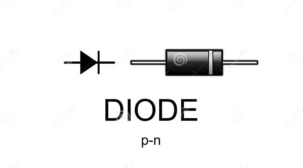 Diode icon and symbol stock illustration. Illustration of symbol - 27014455