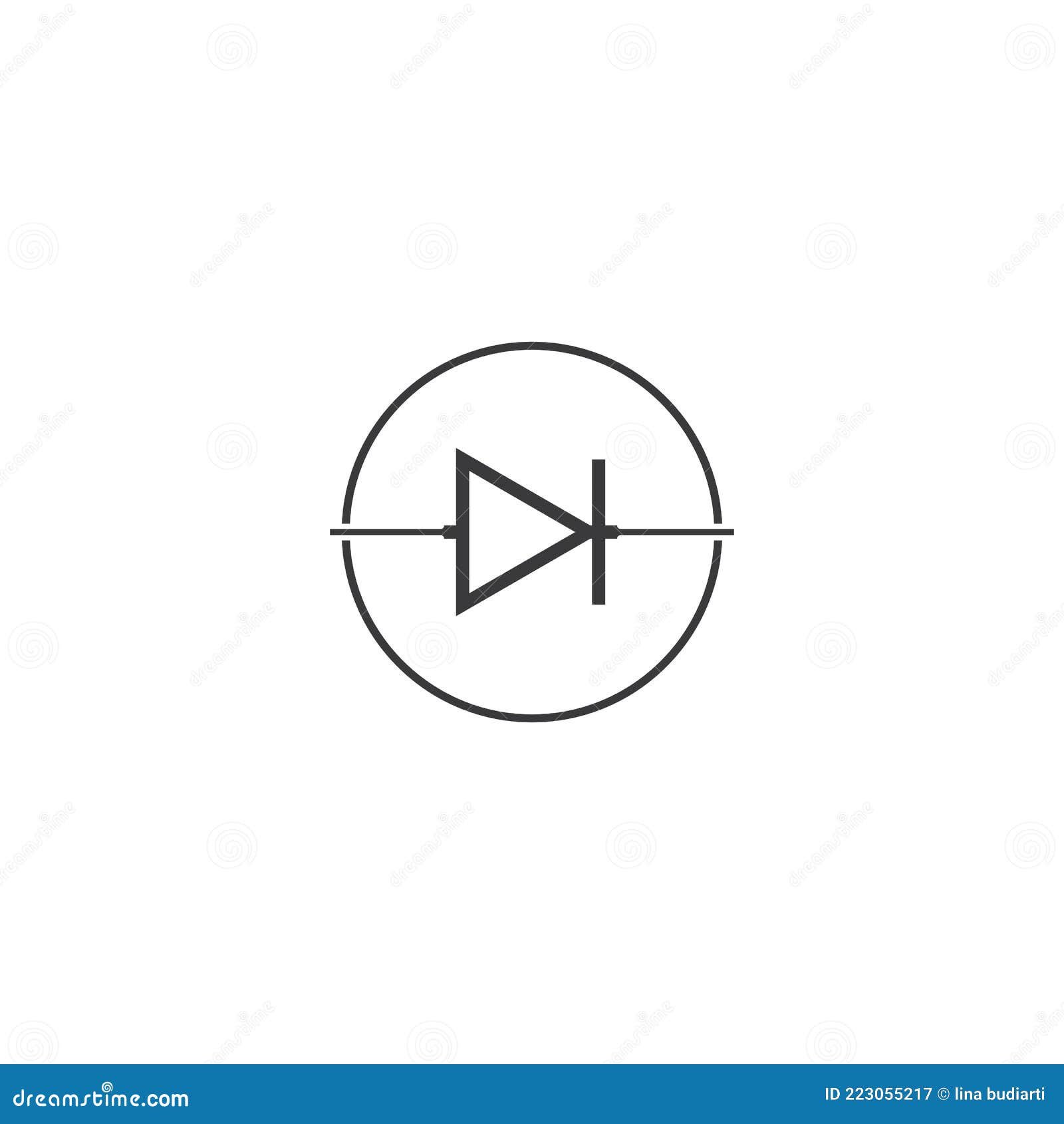 Diode icon stock vector. Illustration of diode, element - 223055217